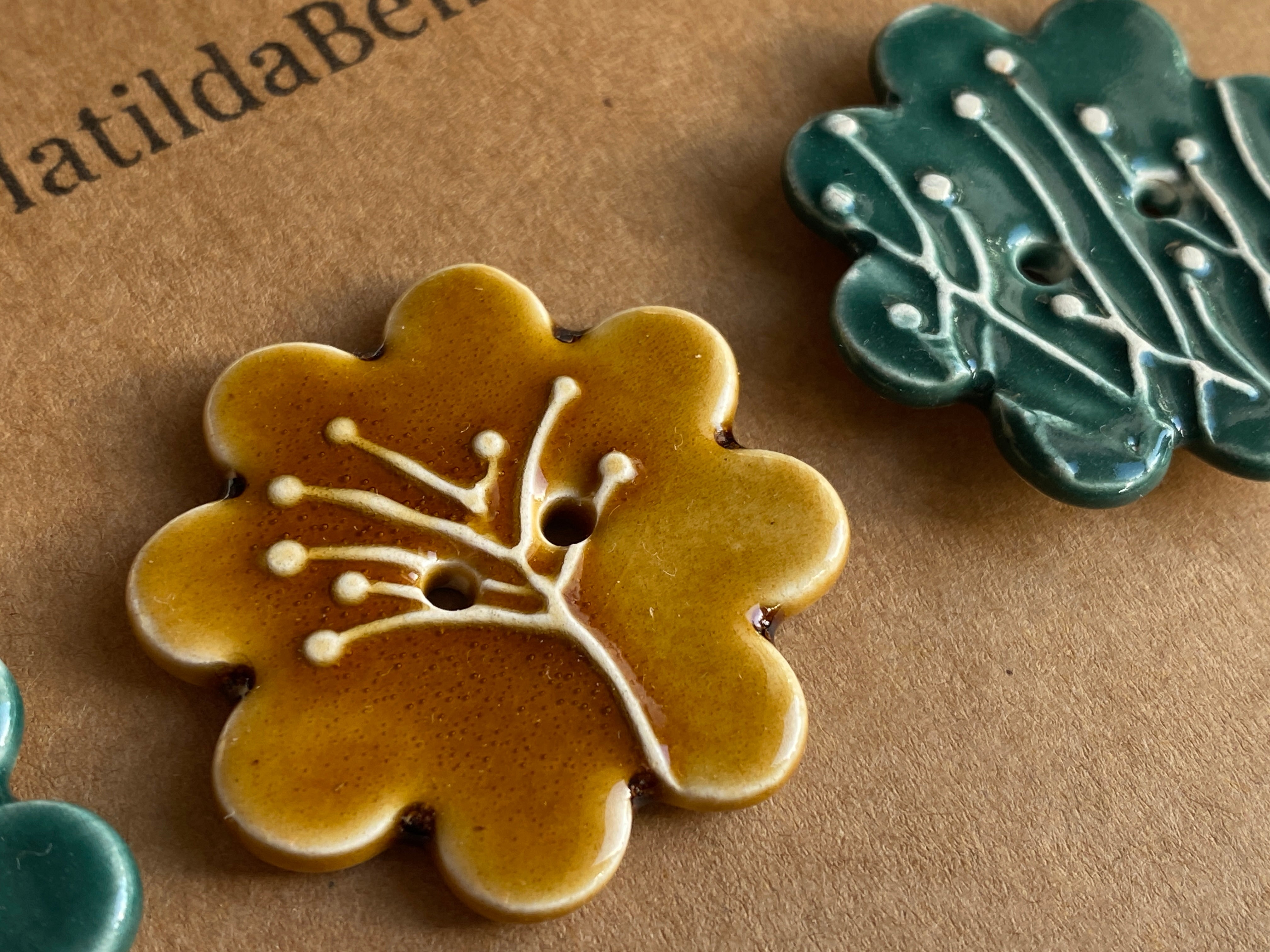 Handmade Ceramic Buttons by MatildaBelle